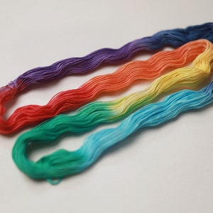 Rainbow Variegated Sashiko Thread: Hand-dyed 6-ply Long Staple Cotton ...