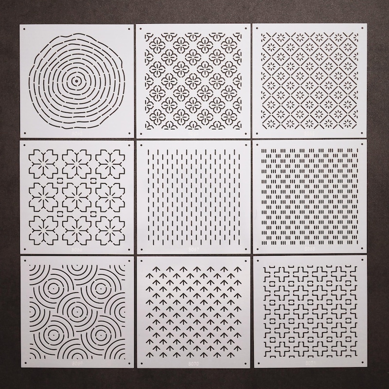 Reusable Sashiko Stencils - Etsy