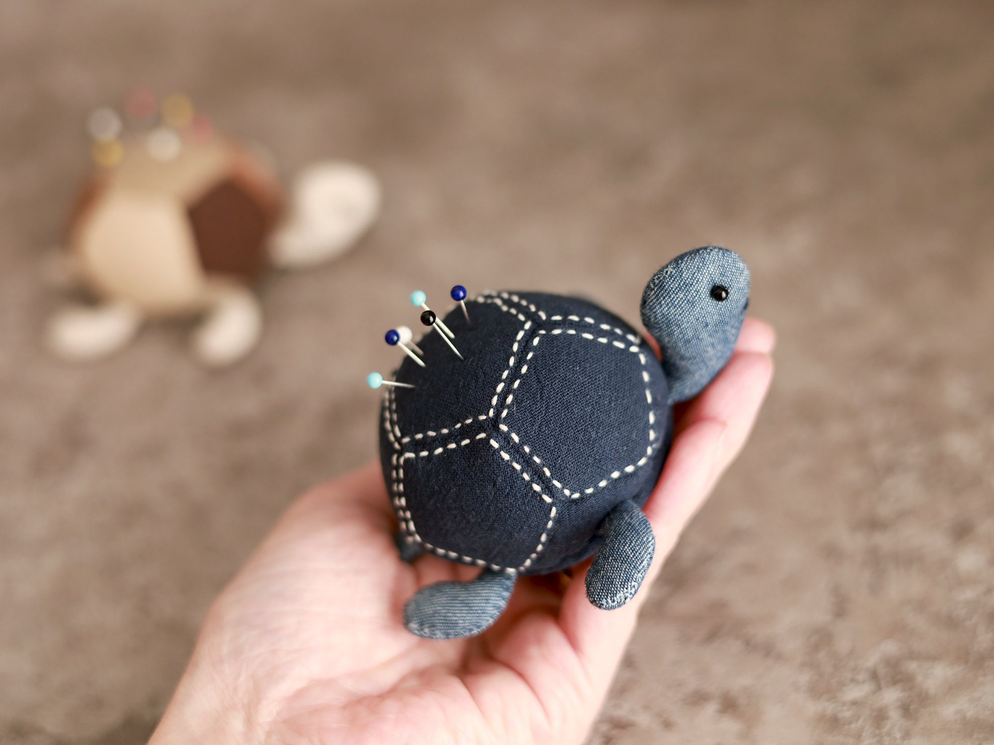 Turtle Pincushion PDF Sewing Pattern and Tutorial Scrap - Etsy Australia