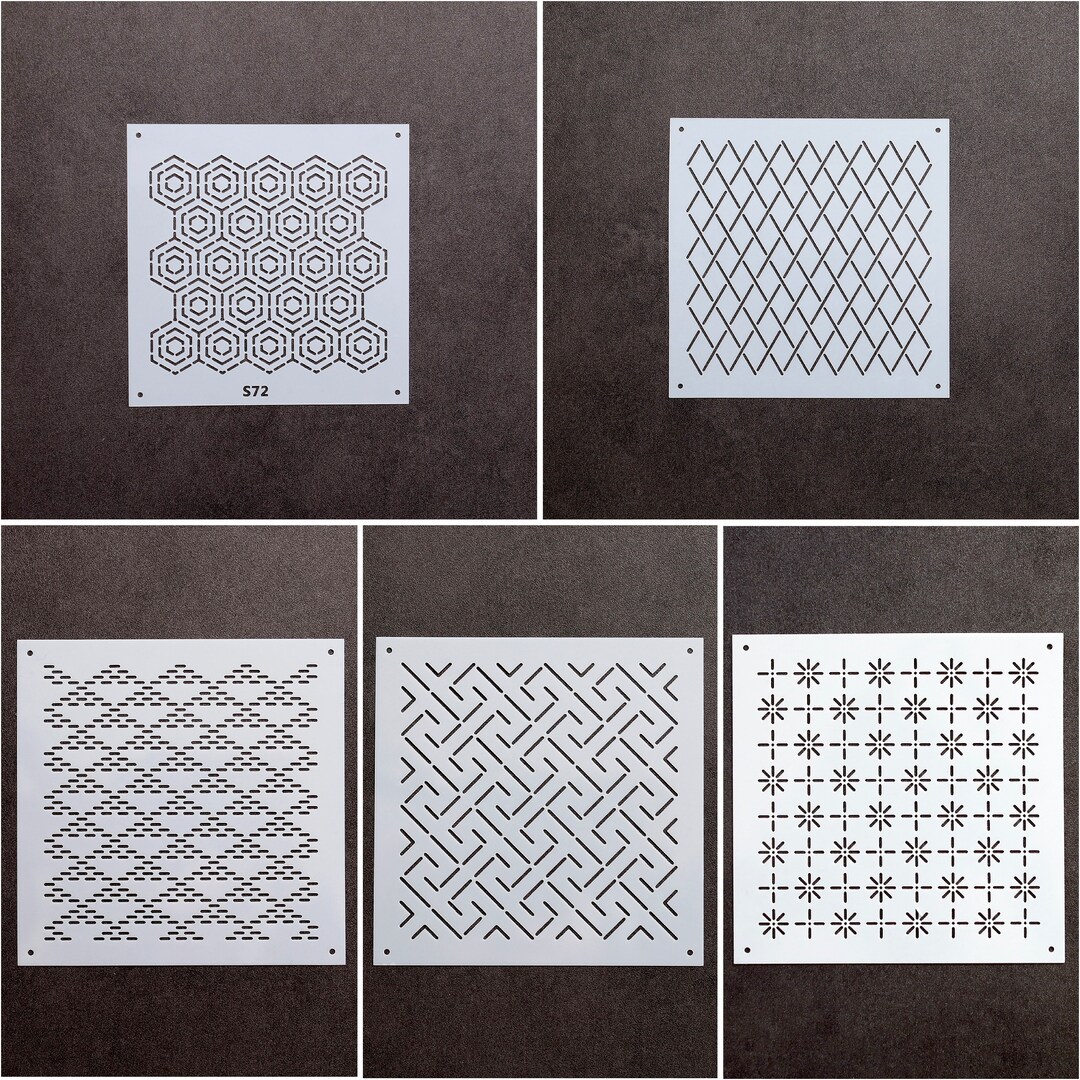 Sashiko Stencils Embroidery Patterns or Quilting Stencils - Etsy