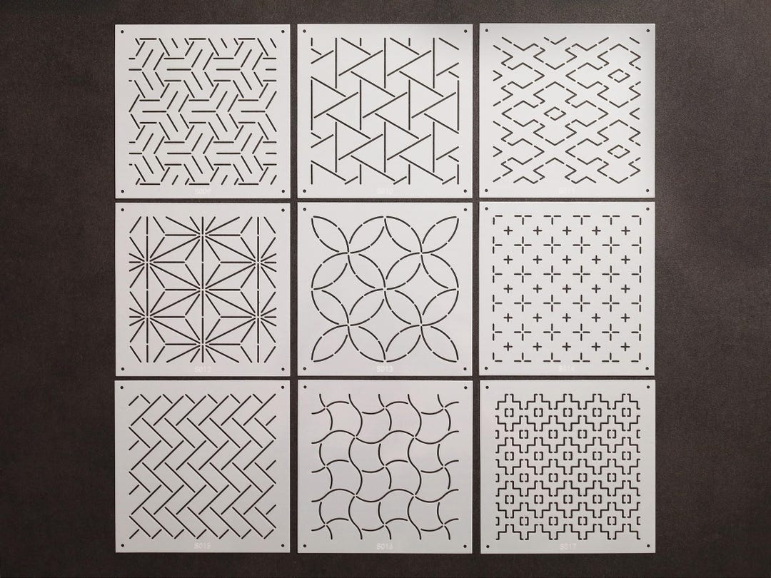 Sashiko Stencils: Japanese Embroidery & Quilting Templates (small Size ...