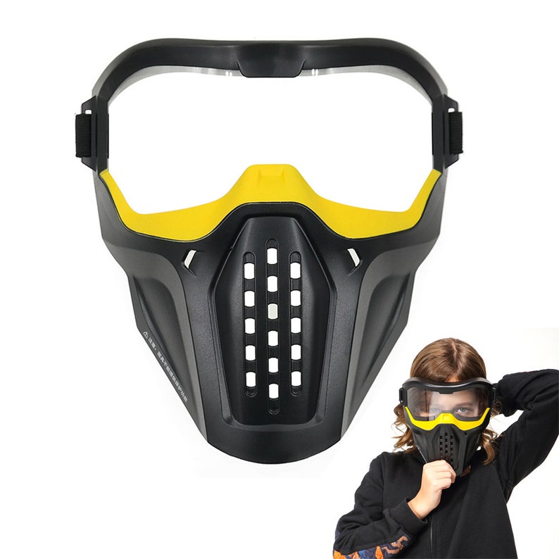 AK Tactical Face Safety Mask for Nerf War Kids Wear Glasses | Etsy
