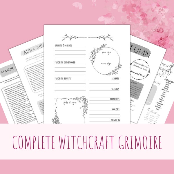 Book of Shadows Printable - Etsy