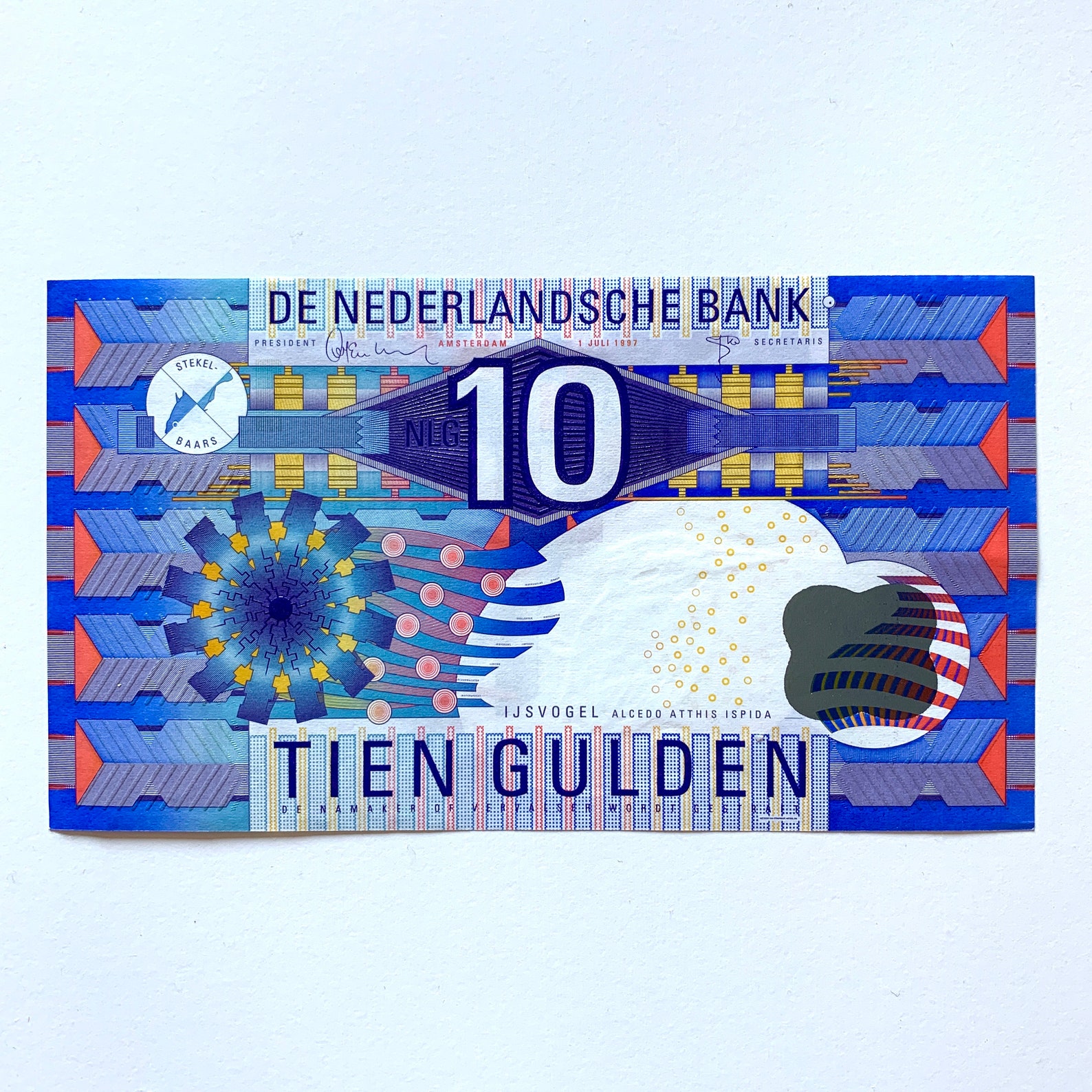Beautiful Netherlands 10 Gulden Banknote. Very unique UNC | Etsy