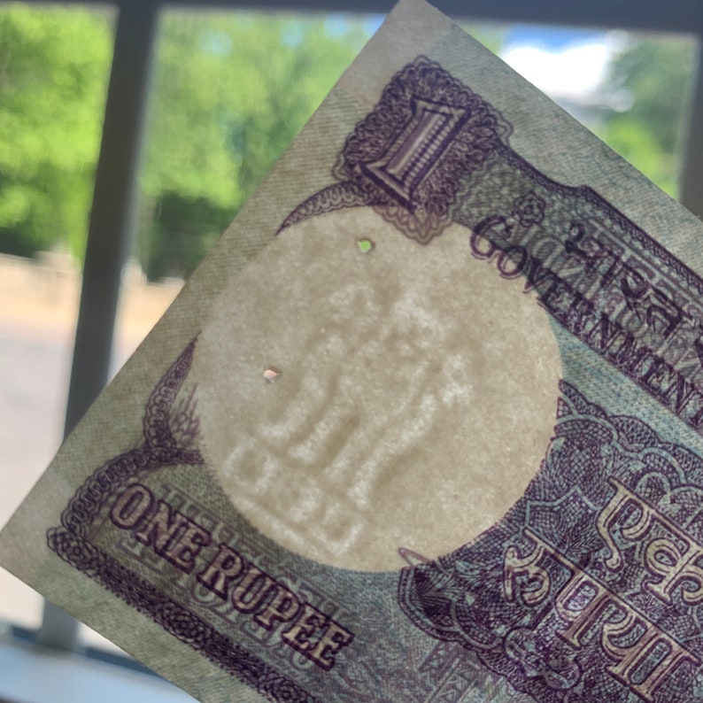 Indian 1 Rupee Note. India Currency. World Banknote. Coin With - Etsy