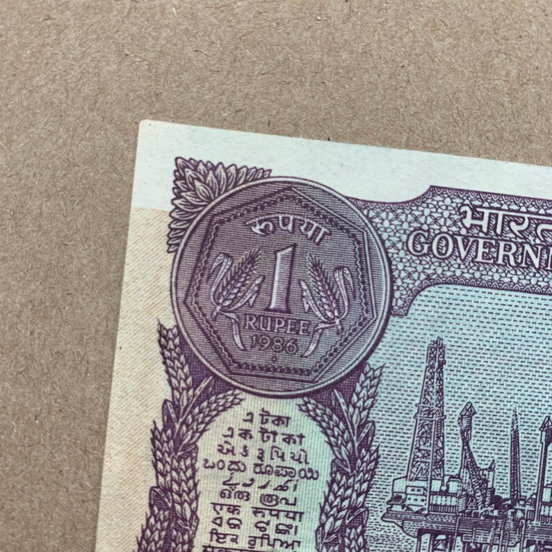 Indian 1 Rupee Note. India Currency. World Banknote. Coin With - Etsy