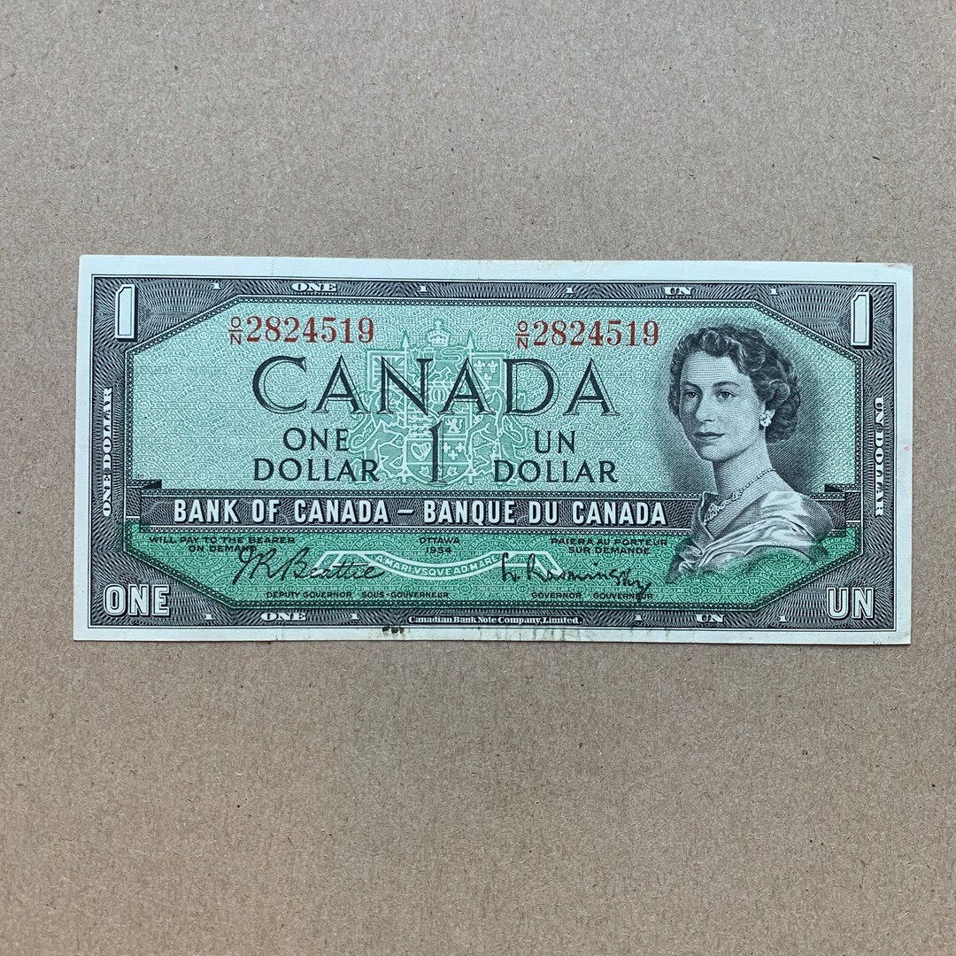 Used Queen Elizabeth II Currency, Note. 1961-72 Canadian One Dollar ...