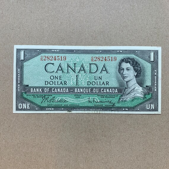 Used Queen Elizabeth II Currency Note. 1961-72 Canadian One - Etsy Canada