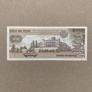 5000 (cinco Mil) Mexico pesos Very RARE in Perfect Condition Banknote ...