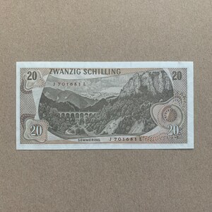 1967 Austria 20 Schilling Banknote. Austrian Currency. Carl Ritter ...