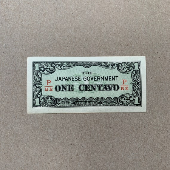Japanese One Centavo Paper Money