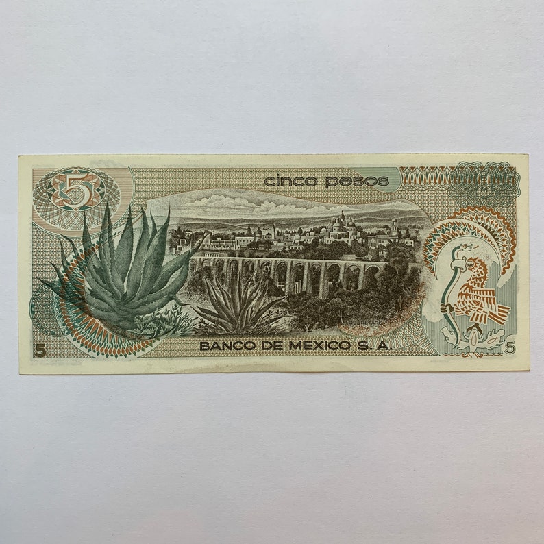 Cinco 5mexicopesos Banknote RARE in Perfect Condition. | Etsy