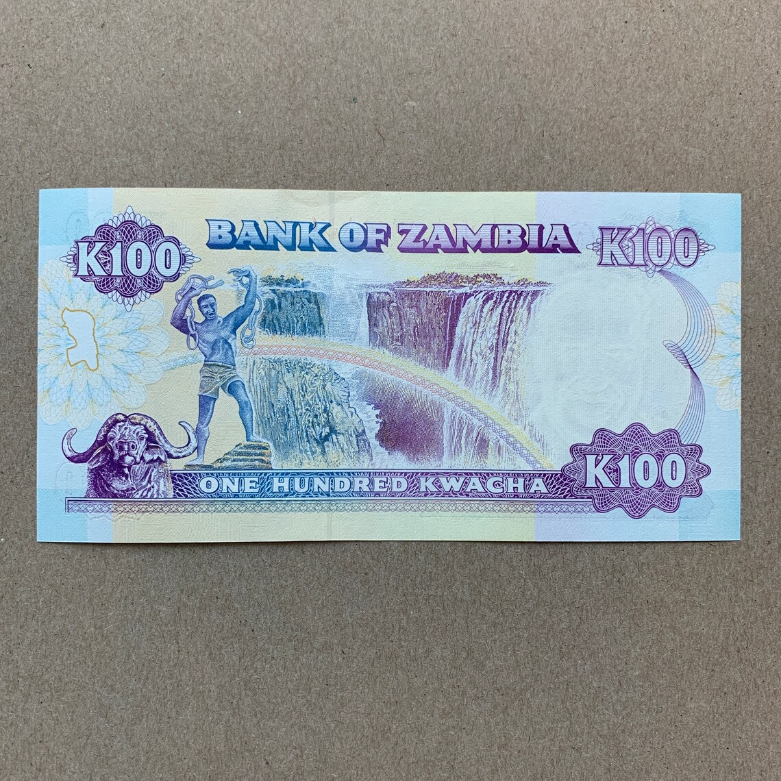 Zambian 100 Kwacha Banknote. Zambia Currency. Mint Notes. - Etsy