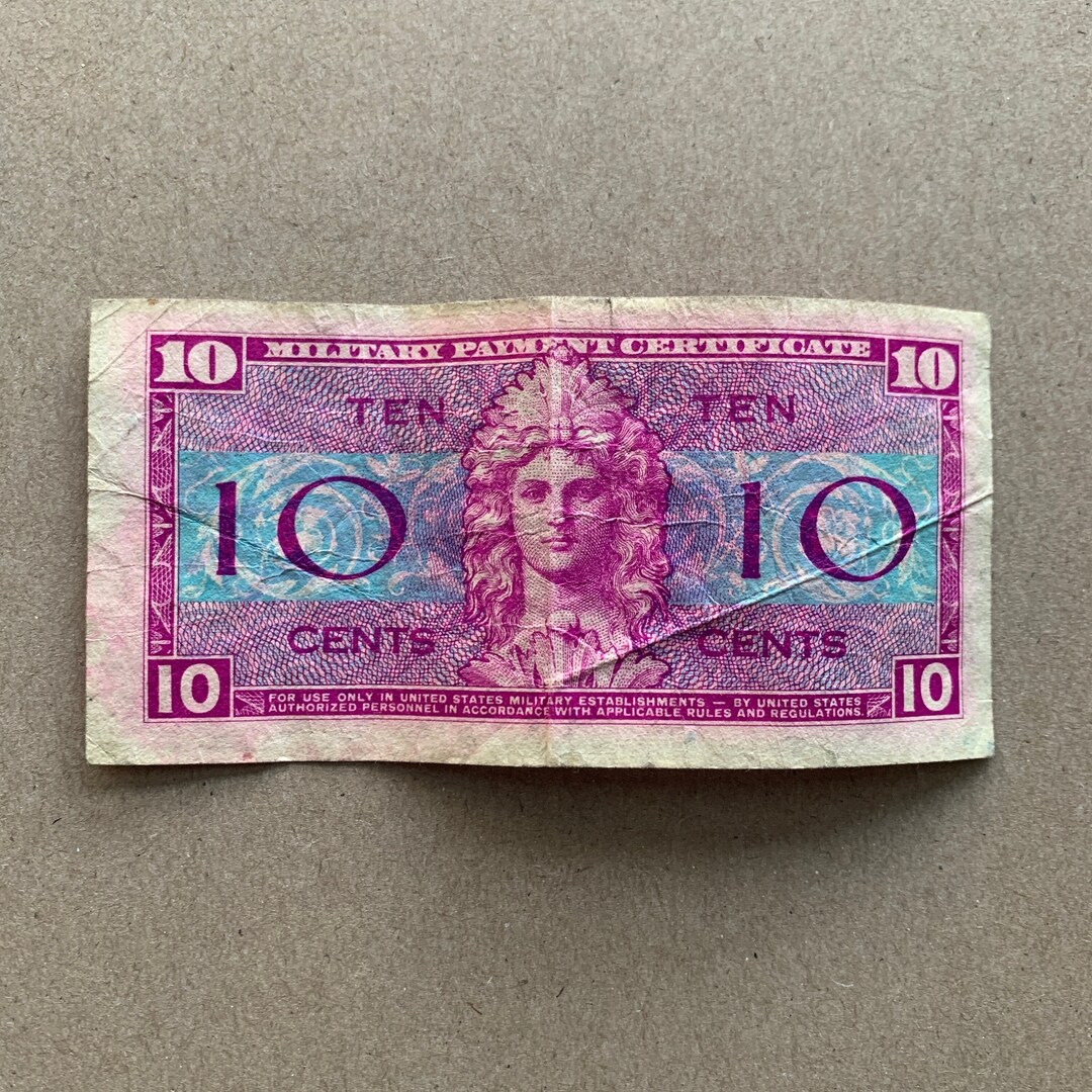 USA / MPC 10 Cents ND 1954 M30 Series 521. Military Payment ...