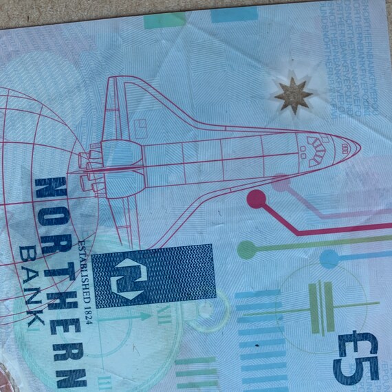 Space Shuttle Banknote. 1999 Northern Ireland 5 Pound Plastic - Etsy