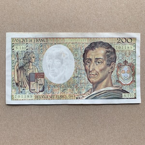 200 French Francs Banknote. France Currency. Pre Euro Notes - Etsy