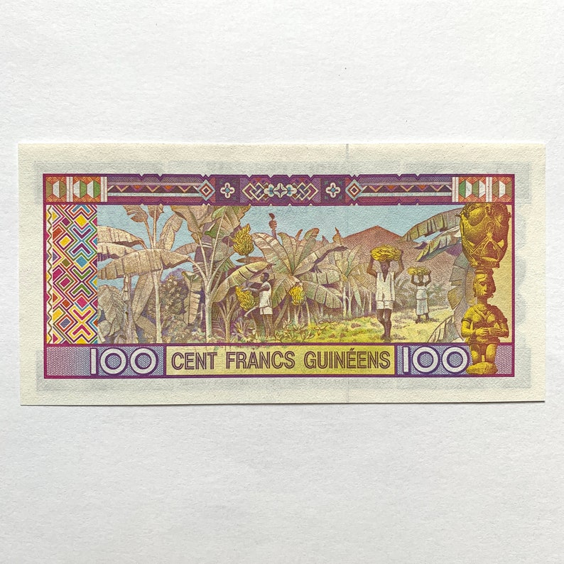 Guinea 100 Franc Banknote. Africa Guinean Currency Notes | Etsy
