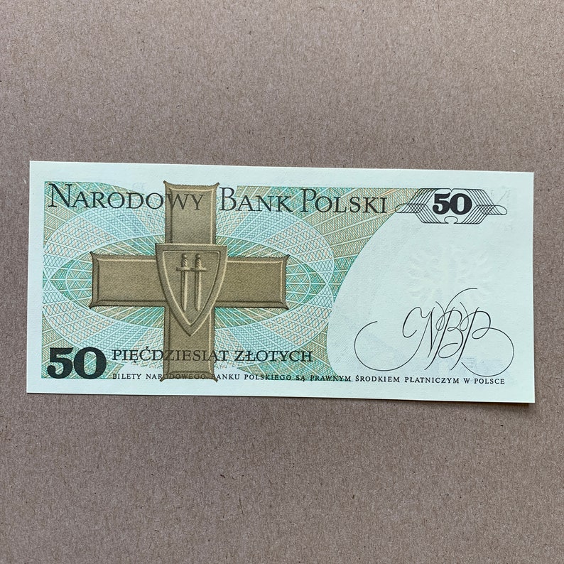 Polish 50 Zlotych 1980's Banknote Set. UNC Currency From - Etsy