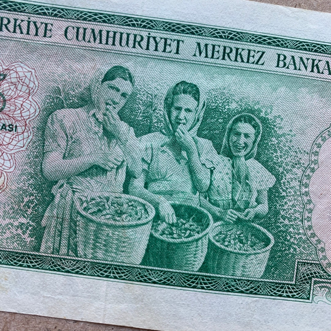 Turkish 5 Lira Banknote. Obverse Mustafa Kemal Ataturk Portrait. Findik ...