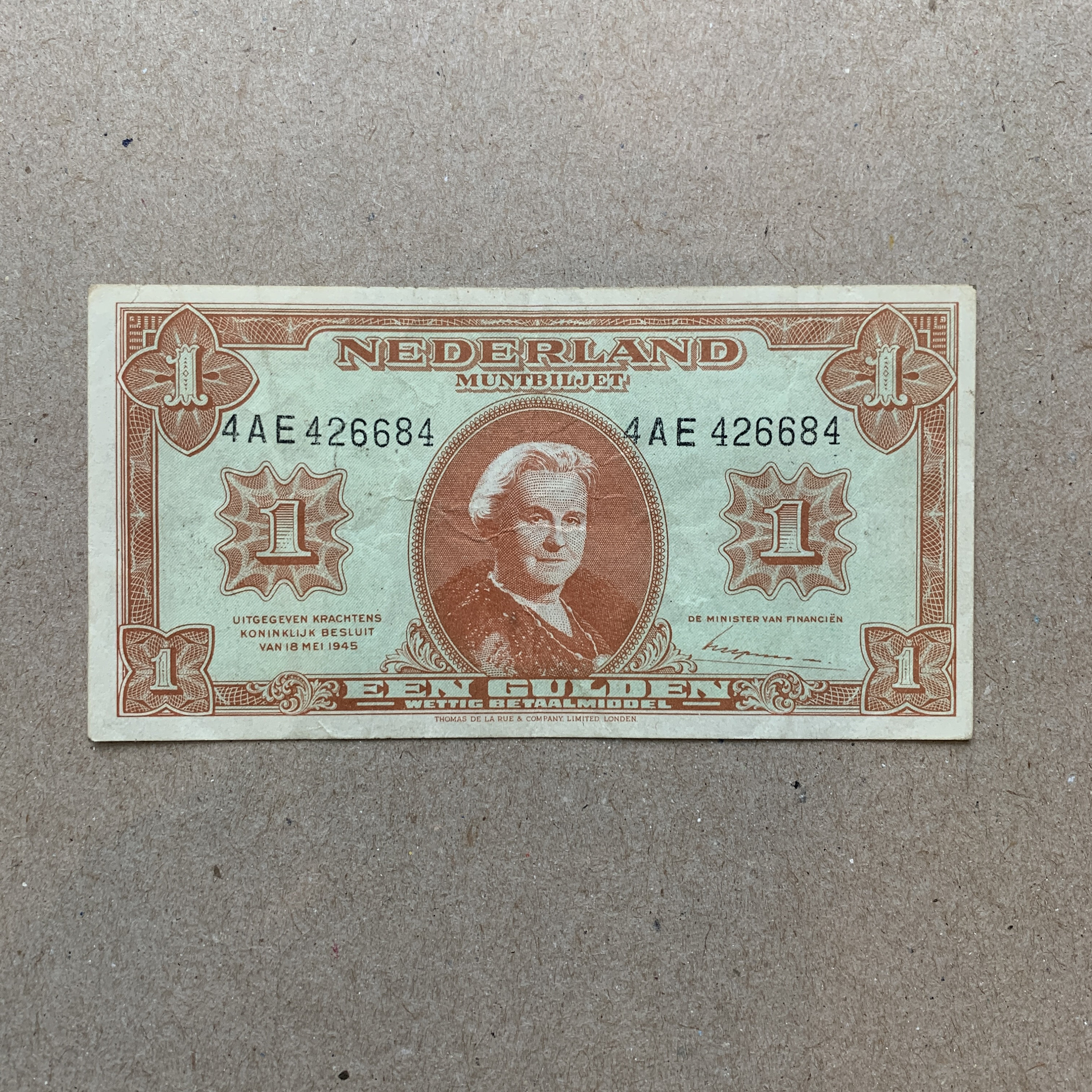 Used 1945 Netherland 1 Gulden Banknote. Holland Currency. | Etsy