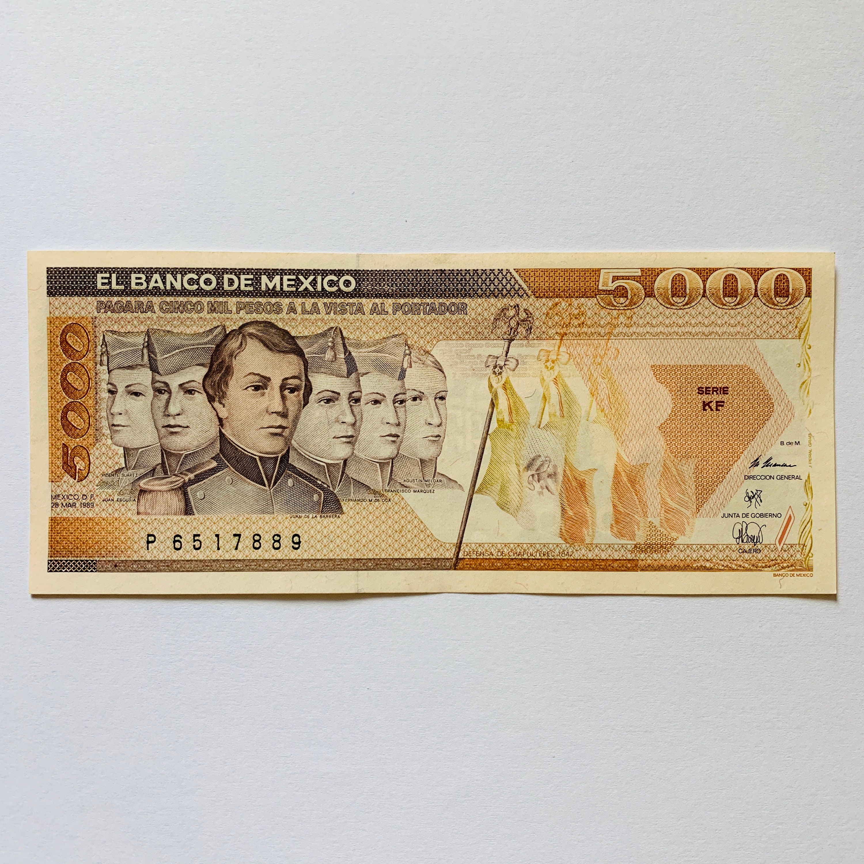 5000cinco Mil Mexicopesos Very RARE in Perfect Condition | Etsy