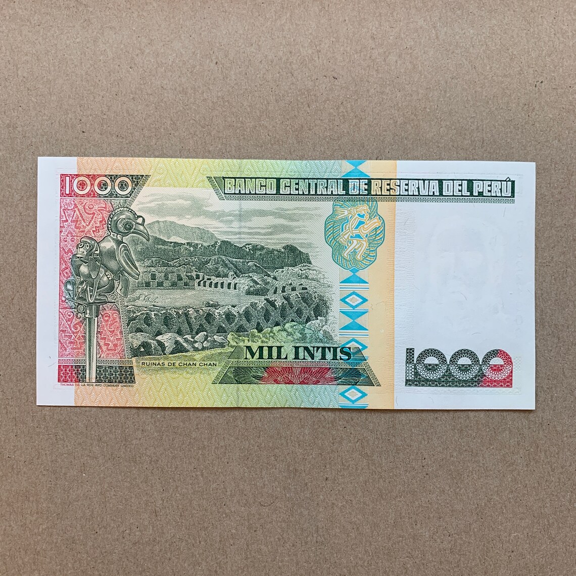 1988 Peruvian 1000 Intis Banknote. Peru Currency.mariscal - Etsy