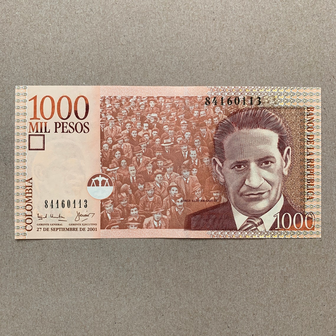Colombian 1000 Pesos Banknote. Colombia Currency. Crowd At - Etsy