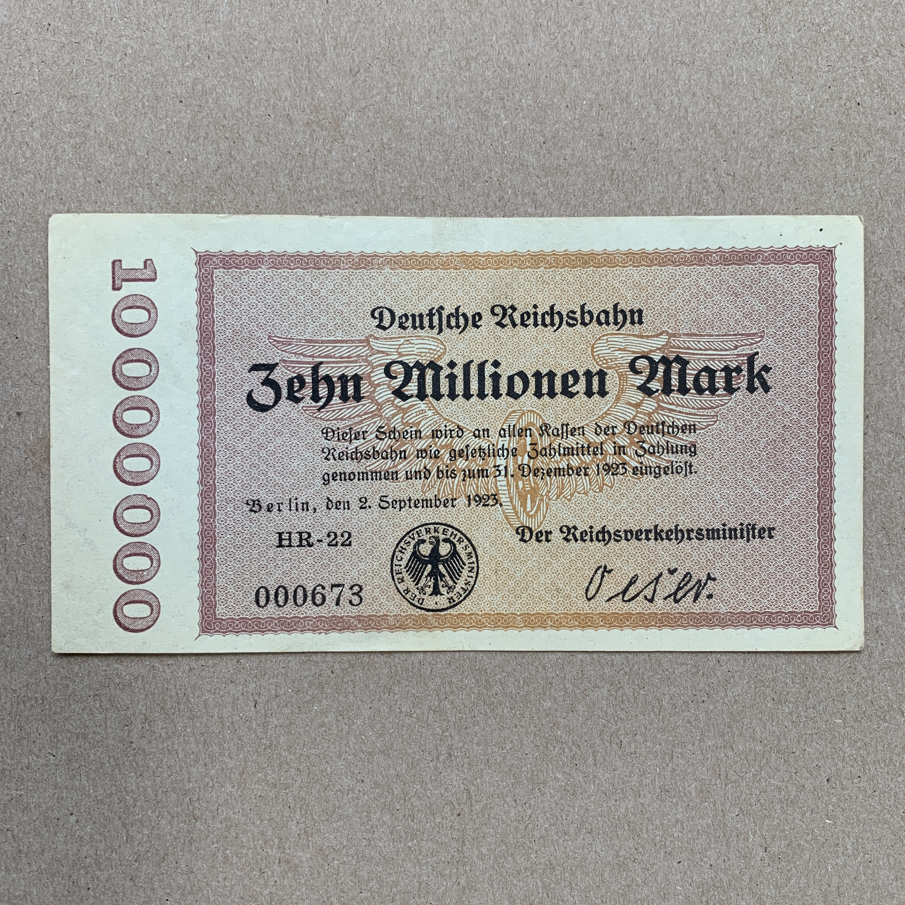 1923 German Mark