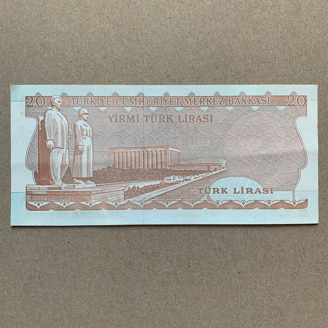 1970's Turkish 20 Lira Banknote. Turkey Currency. Mustafa | Etsy