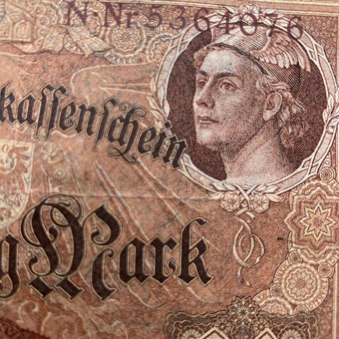 WW1 WWI 1914 20 Germany Mark. Pre WW1 Banknote 100 Years Old, Very Fine ...