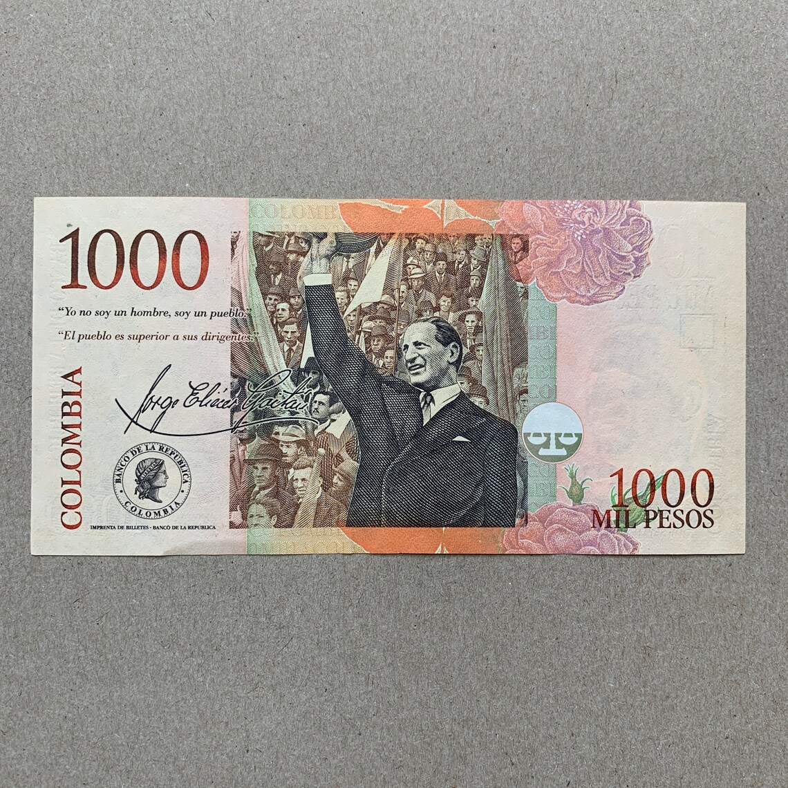 Colombian 1000 Pesos Banknote. Colombia Currency. Crowd At - Etsy