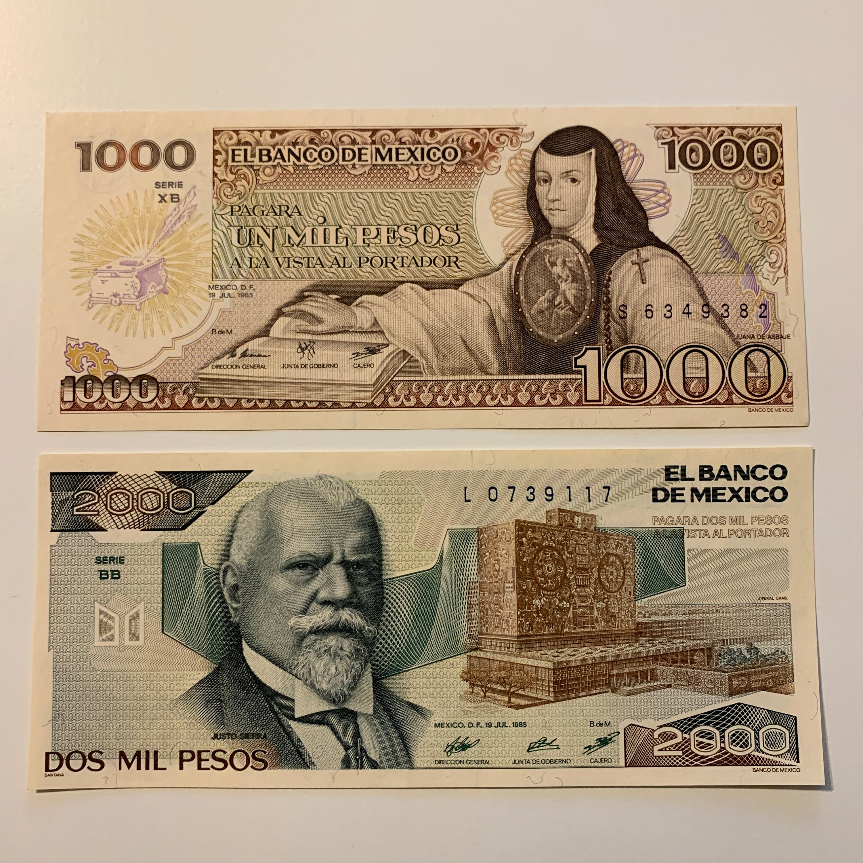 Beautiful 8 PCS Mexican Banknote Set. Mexico Currency. Mint - Etsy