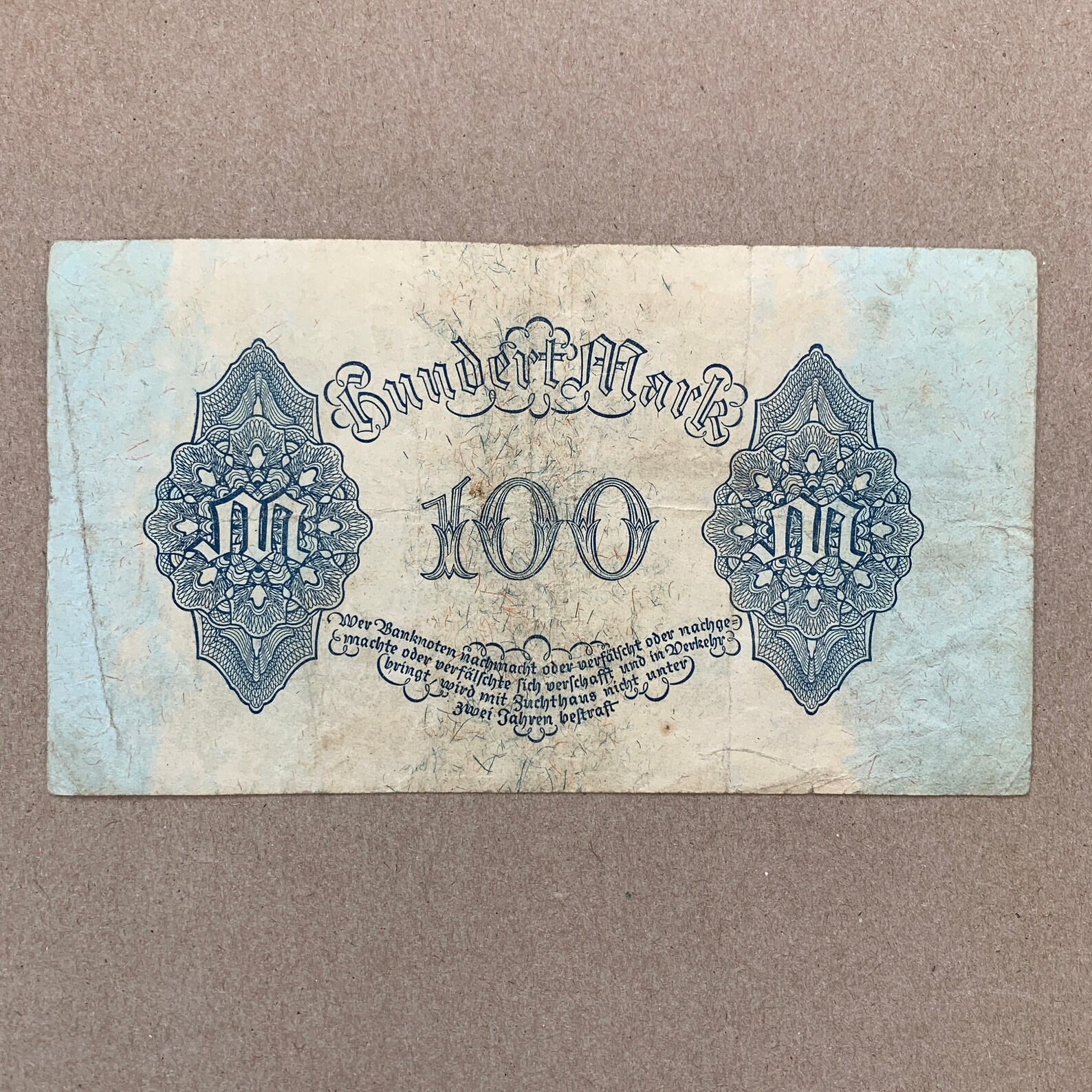 100 Years Old Germany 100 Mark Banknote. German Currency. WW1 | Etsy