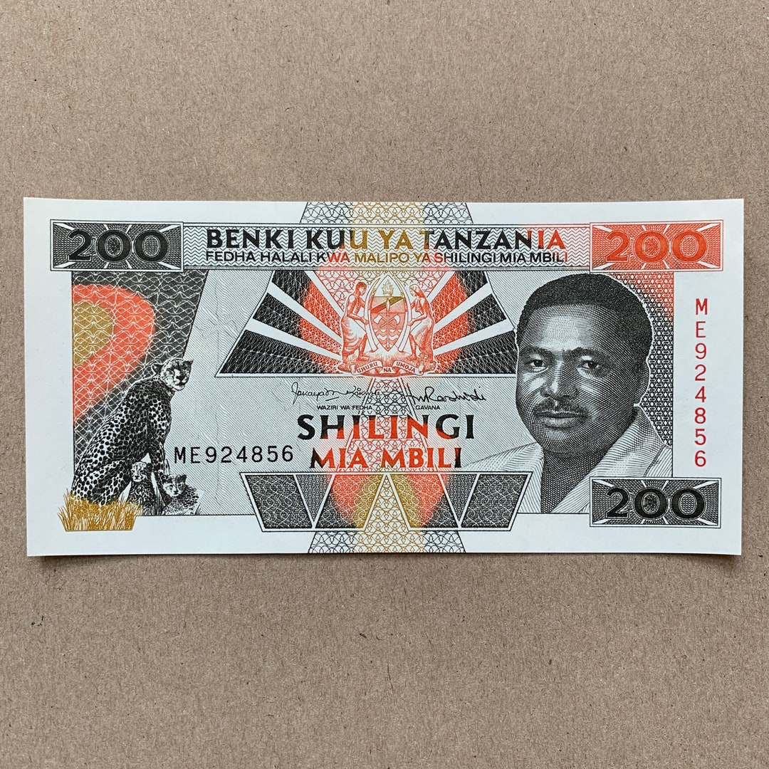 1993 Tanzanian Shilling Banknote. Tanzania Currency. UNC Note. Ali ...