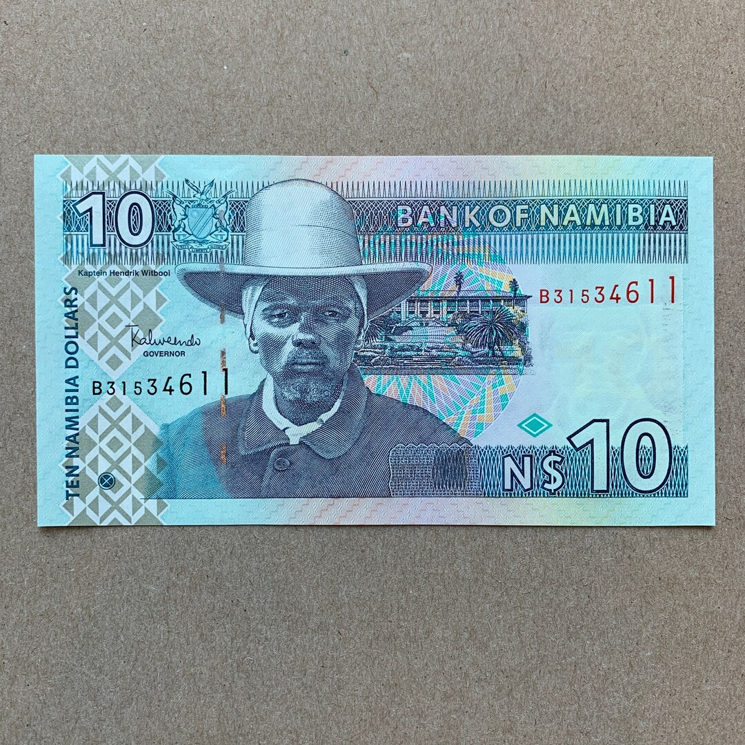 Namibia 10 Dollars UNC Banknote. Namibiancurrency. Captain H. Witbooi ...