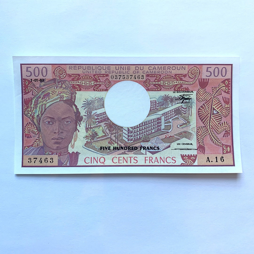 Cameroonian 500 Francs Banknote. 1983 Cameroun Currency. - Etsy