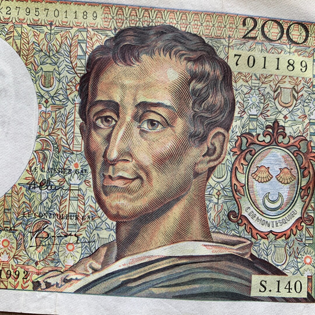 200 French Francs Banknote. France Currency. Pre Euro Notes - Etsy