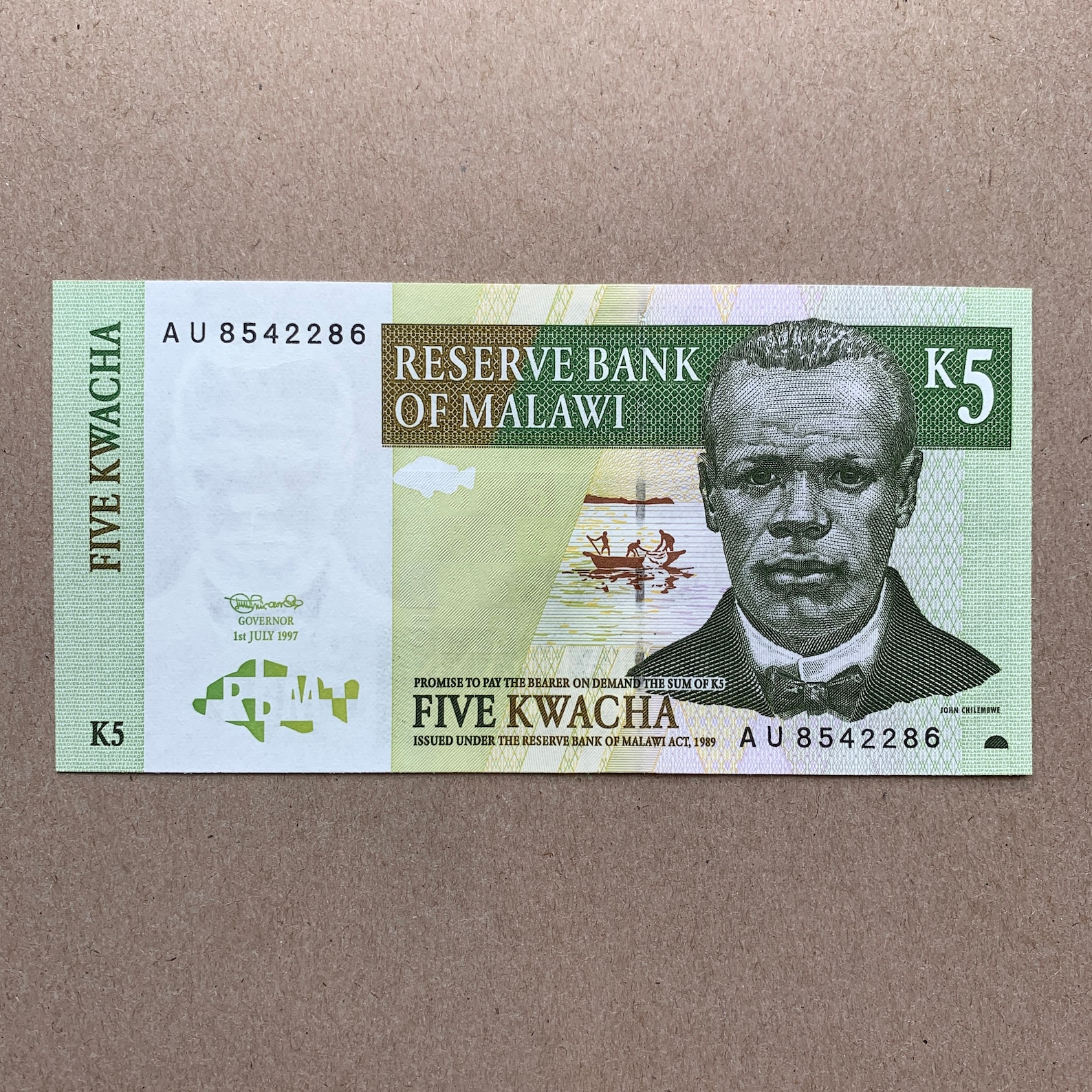 1997 Malawi 5 Kwacha Banknote. Malawian Currency Notes. - Etsy