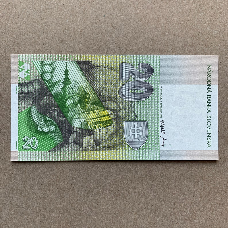 1993 Slovak 20 Korun Banknote. Slovakia Currency. Prince | Etsy
