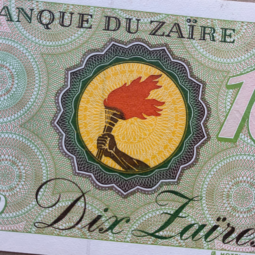 1985 Zaire 10 Zaire Rare Banknote. Zairean Currency. Mobutu Notes ...