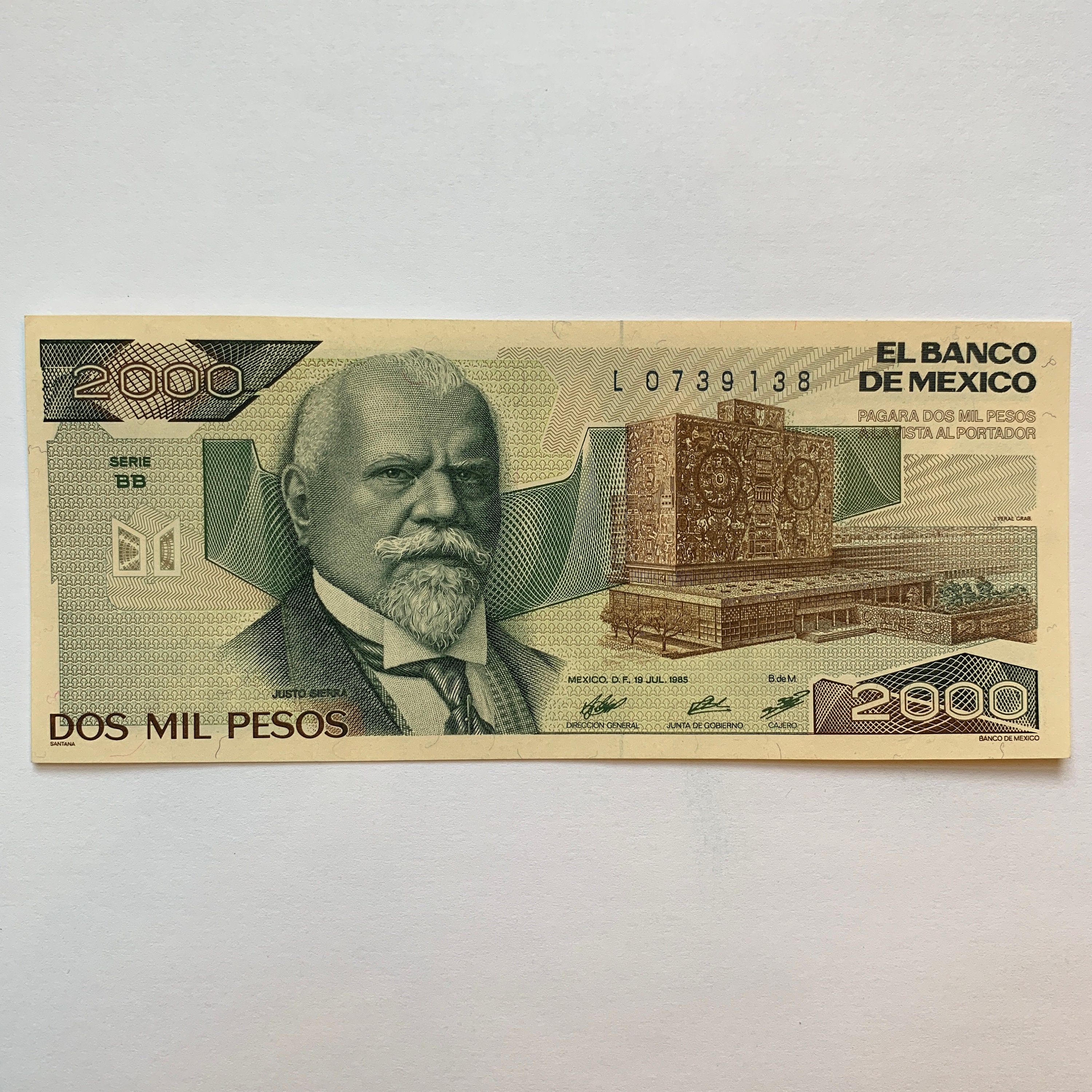 2000 Dos Mill MEXICAN Pesos Very RARE Banknote In Perfect Etsy