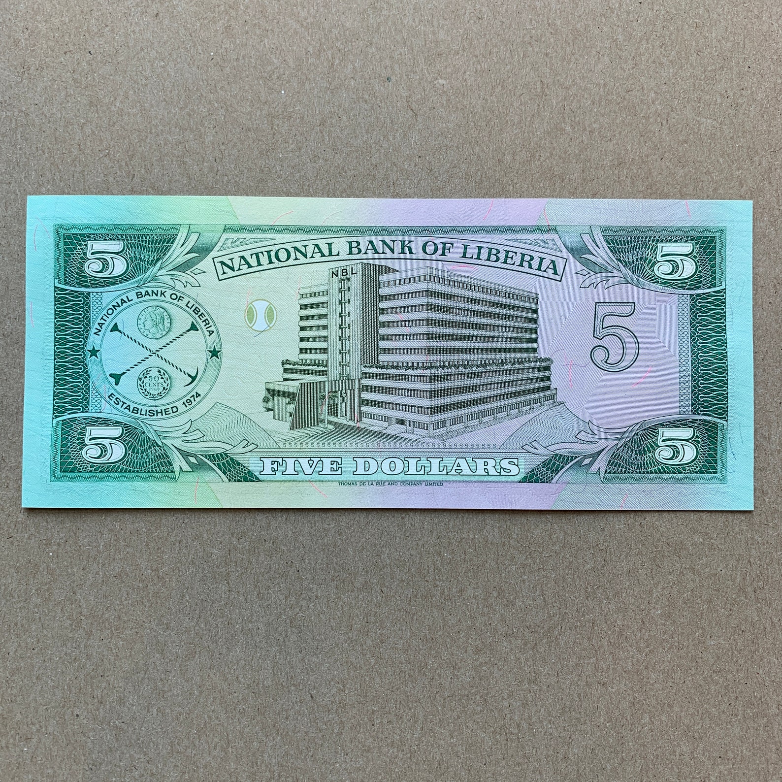 1991 Liberia 5 Dollars Banknote. Liberian Currency. African - Etsy