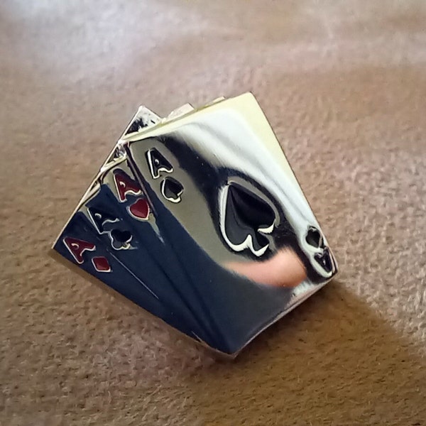 Poker Enamel Pin - Etsy
