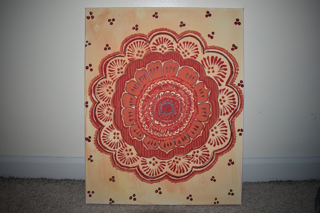 Sunset Mandala Painting - Etsy