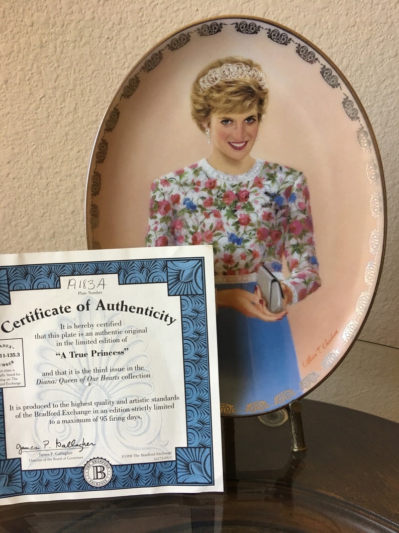 Princess Diana a True Princess Collectors Plate. - Etsy UK