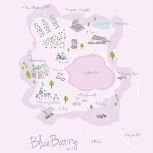 Custom Watercolor Business Map: Personalized Venue Illustration ...