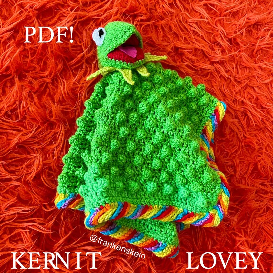 Kernit Frog Lovey PDF CROCHET PATTERN - Etsy