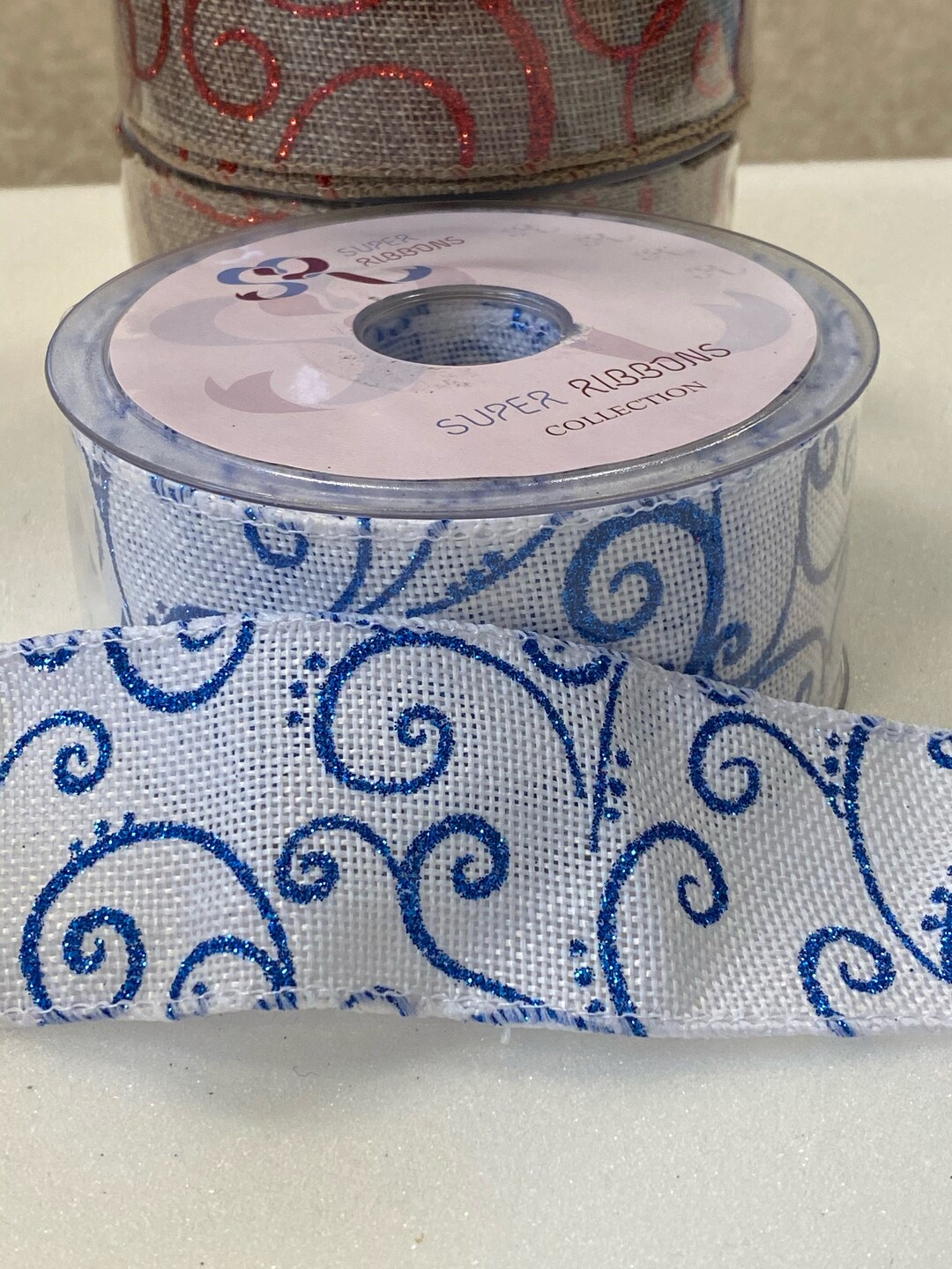 10 Meters of Hessian With Glitter Pattern Christmas - Etsy