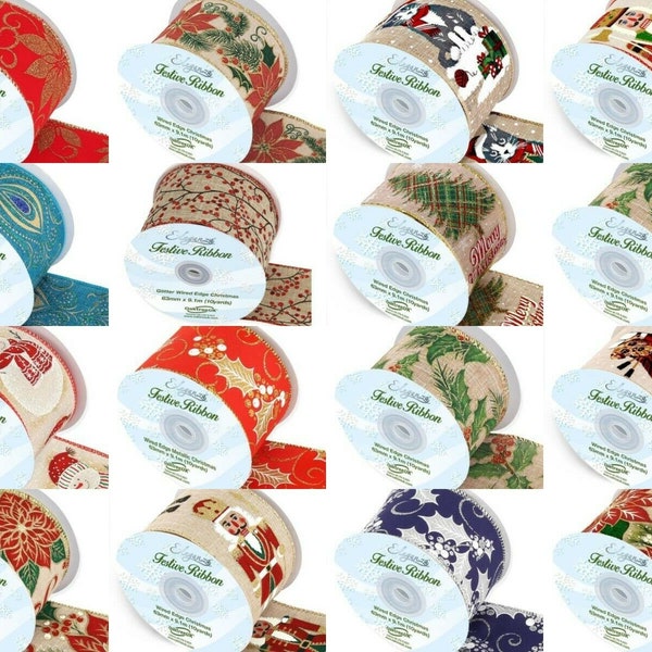Wide Christmas Ribbon - Etsy