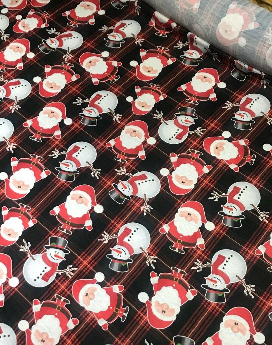 Snowman Themed Christmas Fabric Soft Jersey Spun Polyester - Etsy